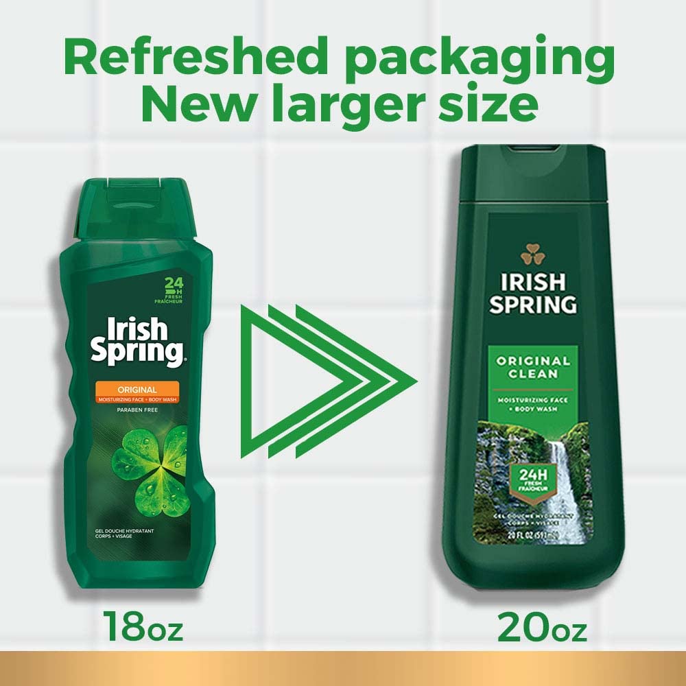 Irish Spring Original Clean Body Wash, 20 Oz | iimonoliving