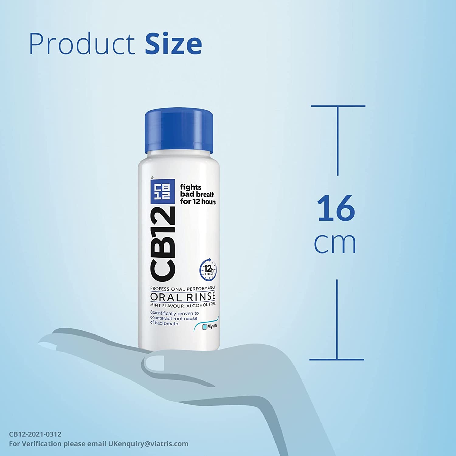 CB12 Mint Menthol Mouthwash, Enamel Strengthening, Pleasant Breath For ...
