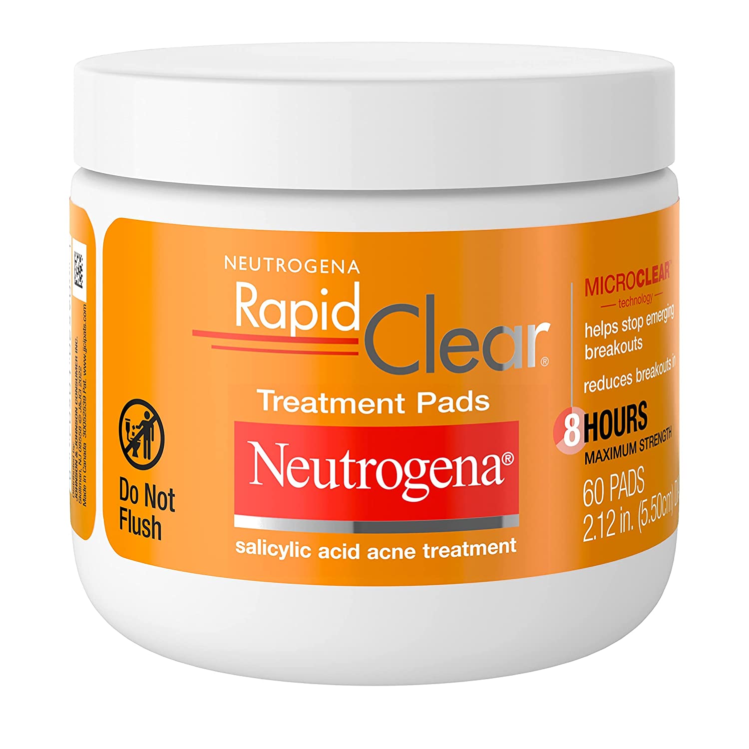 Neutrogena Rapid Clear Maximum Strength Acne Face Pads with 2% ...