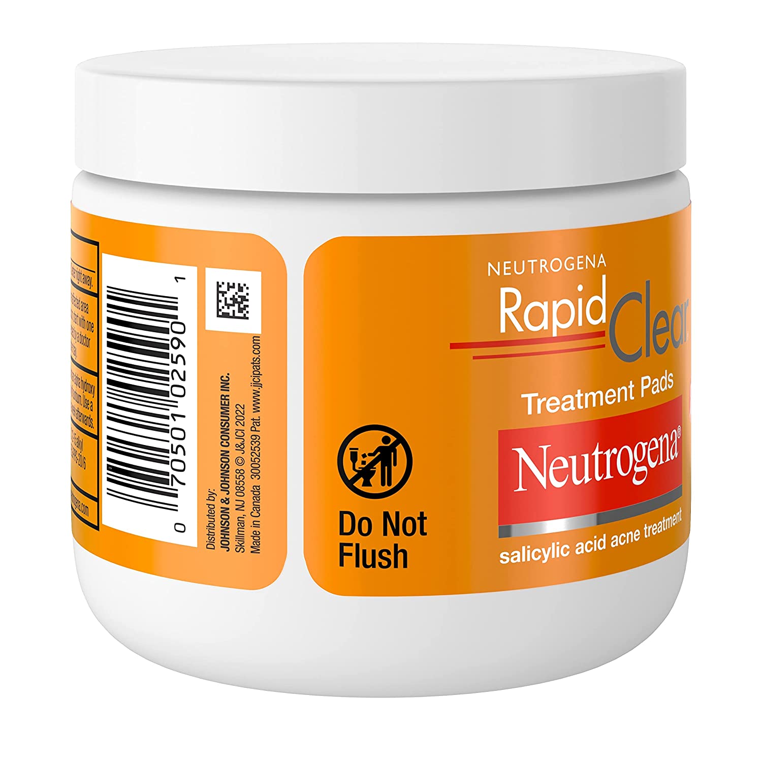 Neutrogena Rapid Clear Maximum Strength Acne Face Pads with 2% ...