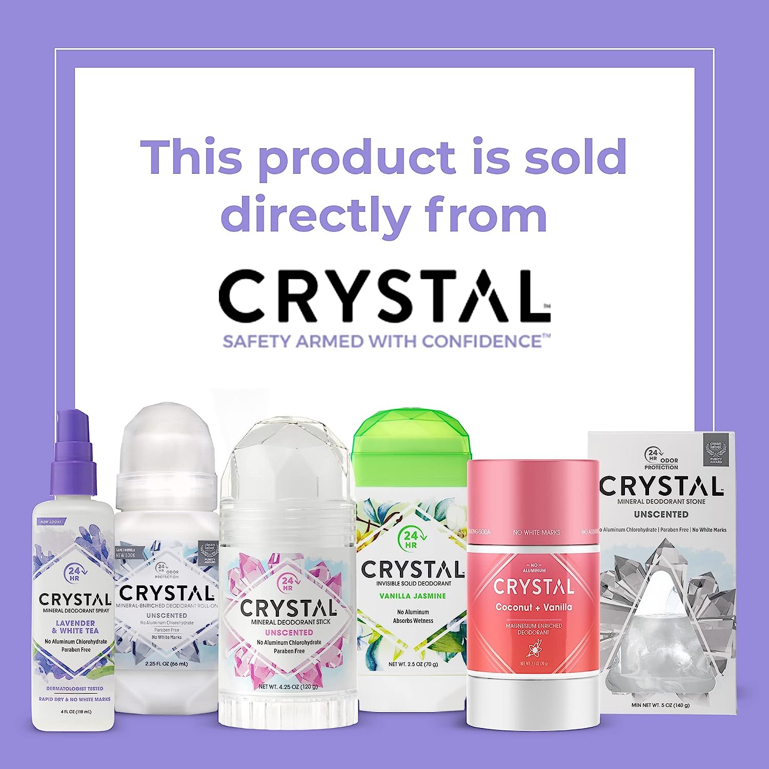 CRYSTAL Mineral Deodorant Roll-On- Body Deodorant With 24-Hour Odor ...