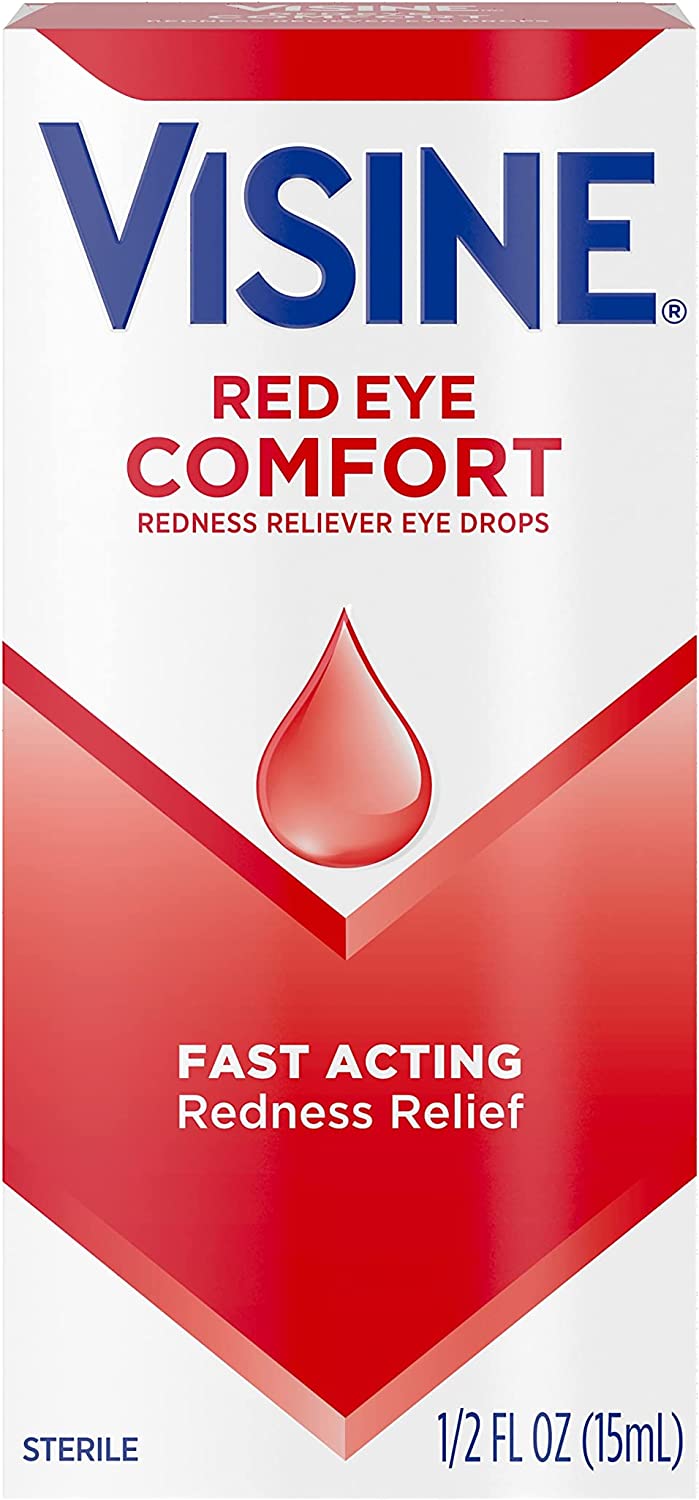 Visine Red Eye Comfort Redness Relief Eye Drops to Help Relieve Red ...