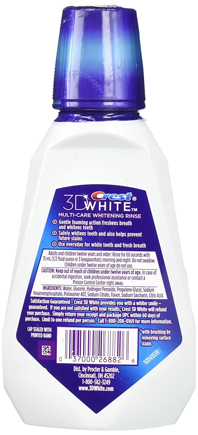 Crest 3D White Multi-Care Whitening Rinse Fresh Mint 237 mL | iimonoliving
