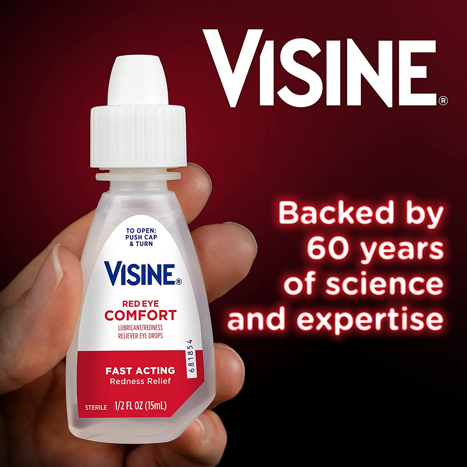 Visine Red Eye Comfort Redness Relief Eye Drops to Help Relieve Red ...