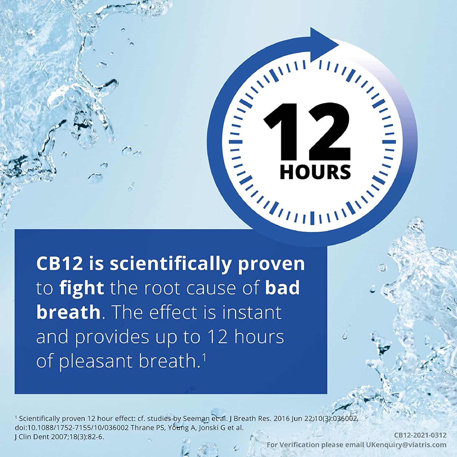 CB12 Mint Menthol Mouthwash, Enamel Strengthening, Pleasant Breath For ...